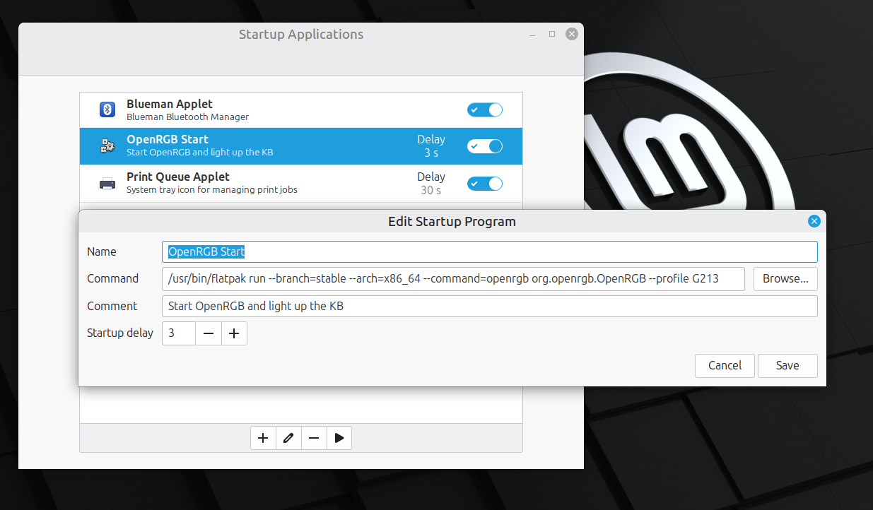 OpenRGB Start on Linux Boot – Windy Weather
